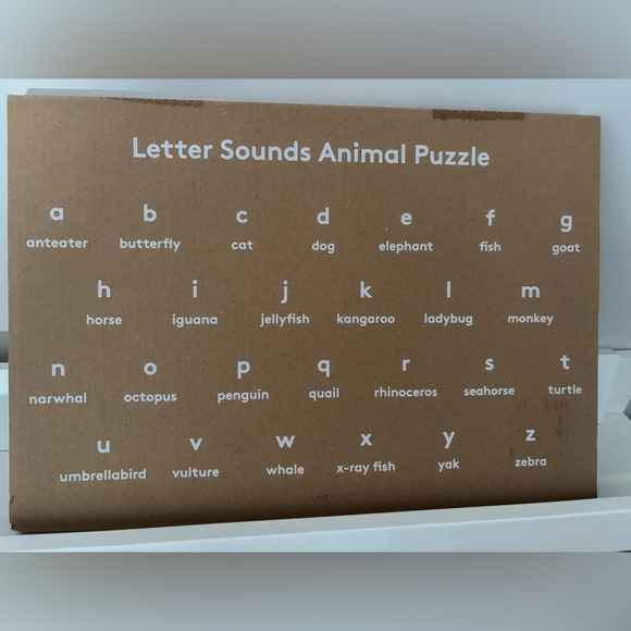 LOVEVERY | Toys | Letter Sounds Animal Puzzle Brown | Poshmark